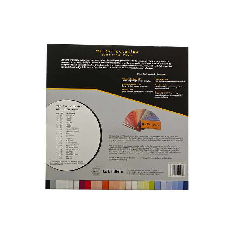 Photography Gels Lee Filters Master Location Pack - 36 Pre-cut 10x12 ...