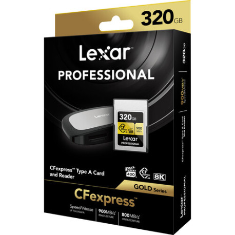 Карта памет Lexar Professional CFexpress Gold 320GB Type A + Card ...