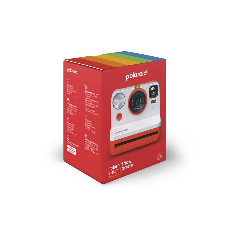 Instant Camera Polaroid Now 2 (red) + Bag + Film | Photosynthesis