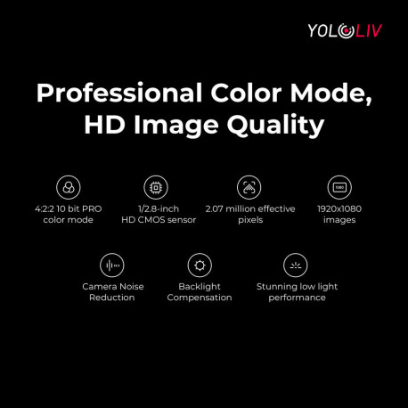 Camcorder YoloLiv Verticam Full HD Vertical Live Streaming PTZ Camera ...