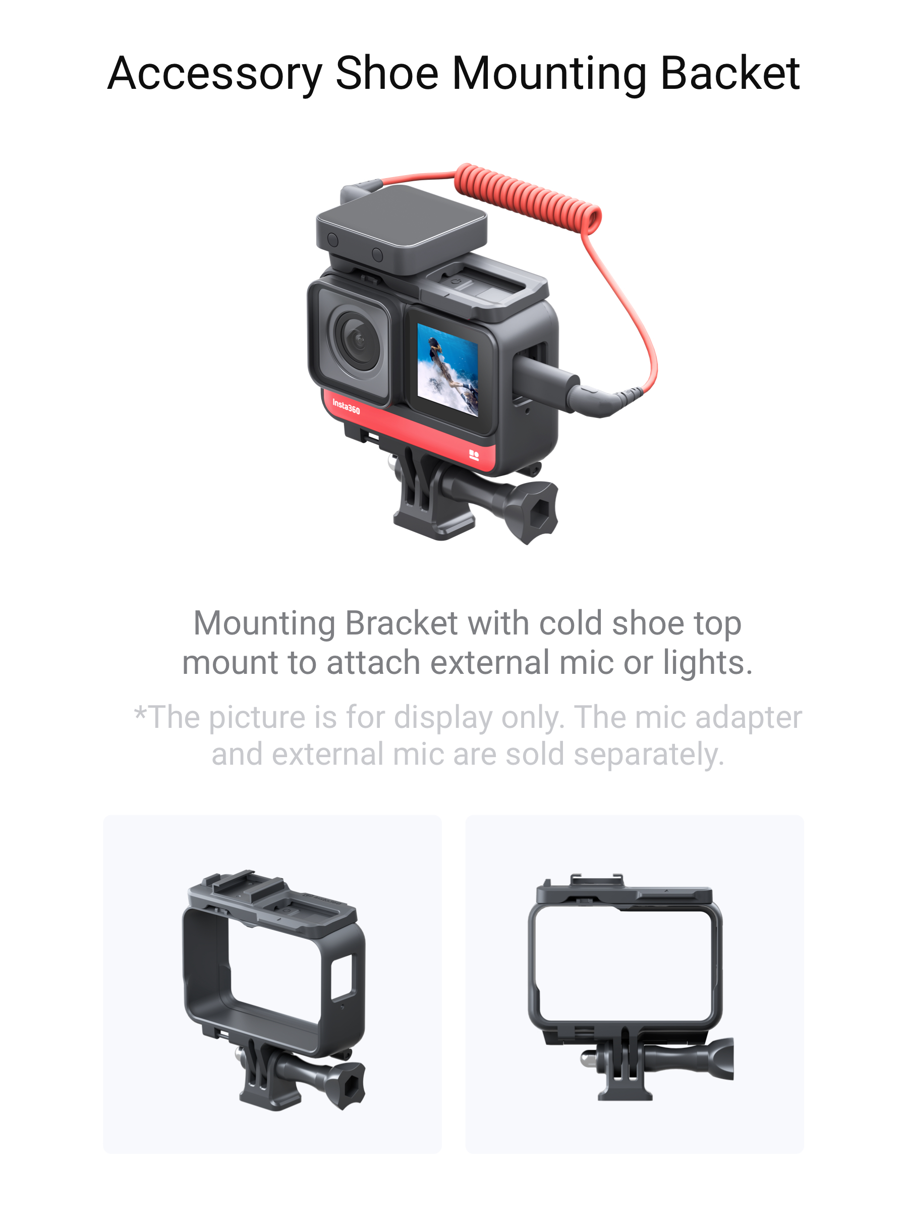 Аксесоар Insta360 ONE R Accessory Shoe Mounting Bracket | ФотоСинтезис